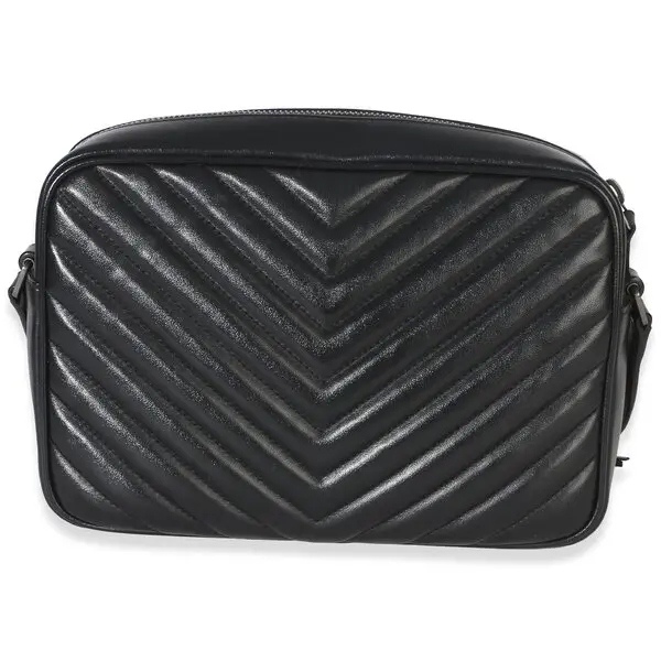 Saint Laurent Matelasse Calfskin Lou Camera Bag - Black