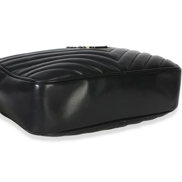 Saint Laurent Matelasse Calfskin Lou Camera Bag - Black