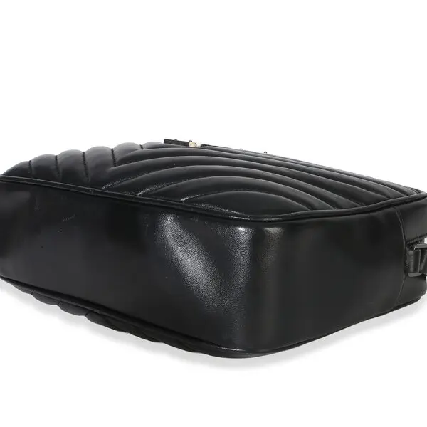 Saint Laurent Matelasse Calfskin Lou Camera Bag - Black