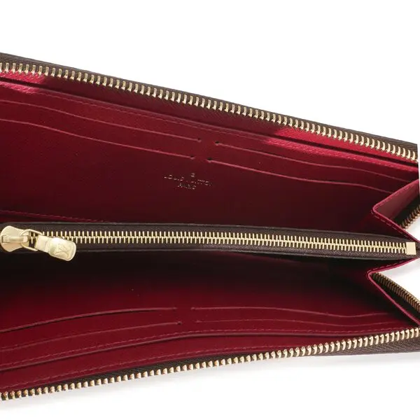 LOUIS VUITTON Fuchsia Monogram Canvas Clemence Wallet - Brown