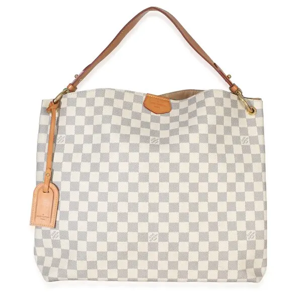 LOUIS VUITTON Damier Azur Canvas Graceful Mm Shoulder Bag - Beige