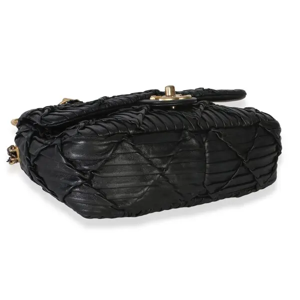 Chanel Lambskin Pleated Soul Flap Bag With Gold-tone Hardware