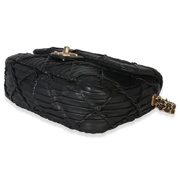 Chanel Lambskin Pleated Soul Flap Bag With Gold-tone Hardware