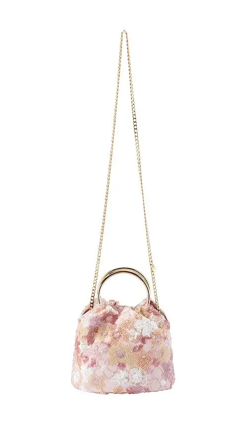 OLGA BERG Alfie Floral Sequin Bag