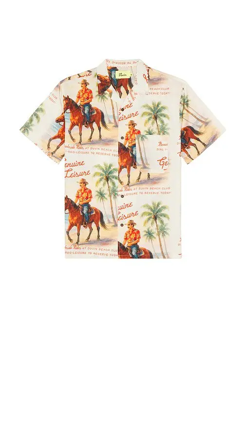 DUVIN DESIGN Beach Ranch Button Up Shirt In . Also