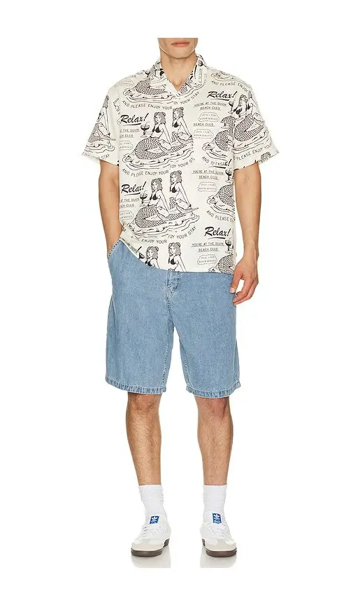 DUVIN DESIGN Relax Button Up Shirt In . Also - Cream