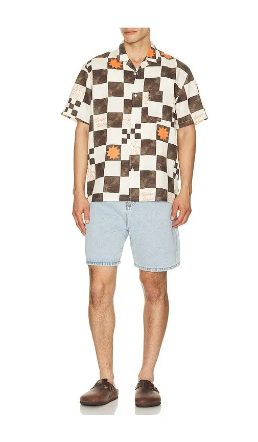 DUVIN DESIGN Check Button Up Shirt In . Also