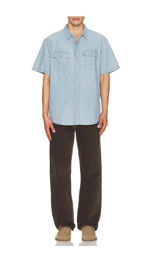 LEVI'S Short Sleeve Relaxed Fit Western Shirt In . Also