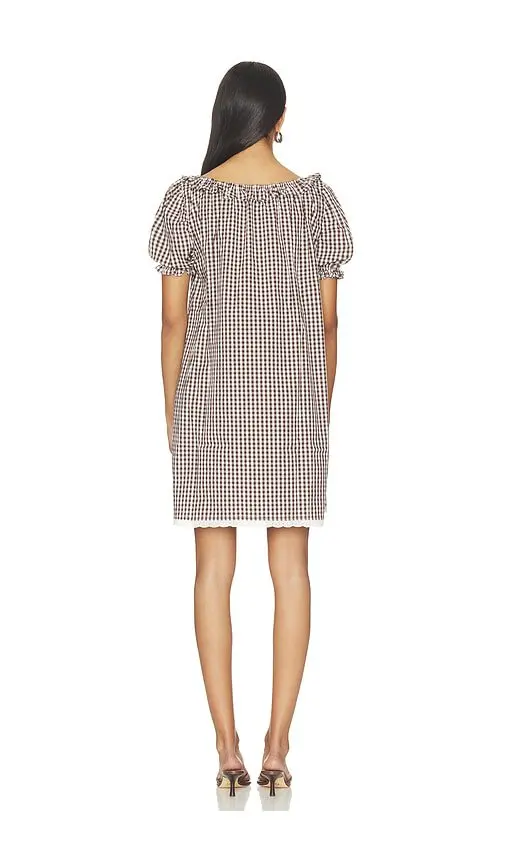 WeWoreWhat Puff Sleeve Gingham Mini Dress