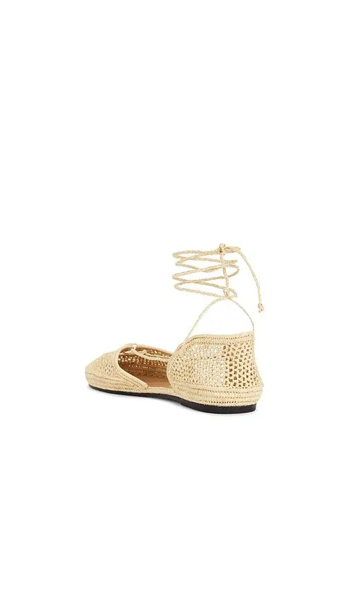 ODISSI Lima Flat Sandals With Ankle Tie