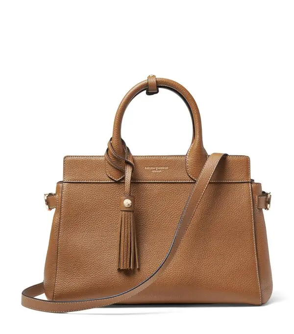 ASPINAL OF LONDON Savannah Leather Top-handle Bag - Brown