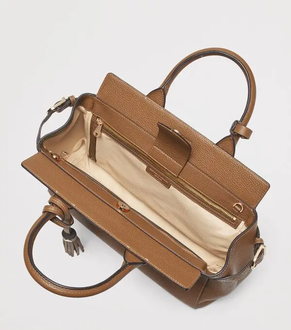 ASPINAL OF LONDON Savannah Leather Top-handle Bag - Brown