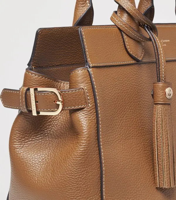 ASPINAL OF LONDON Savannah Leather Top-handle Bag - Brown