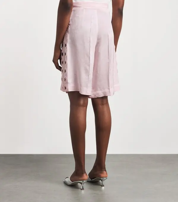 Sandro Floral Jacquard Trimmed Bermuda Shorts