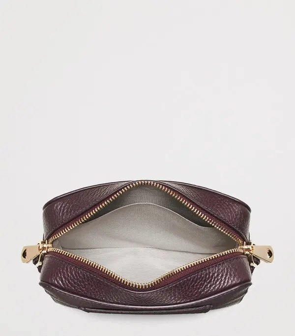 ASPINAL OF LONDON Textured Leather Camera Bag - Purple