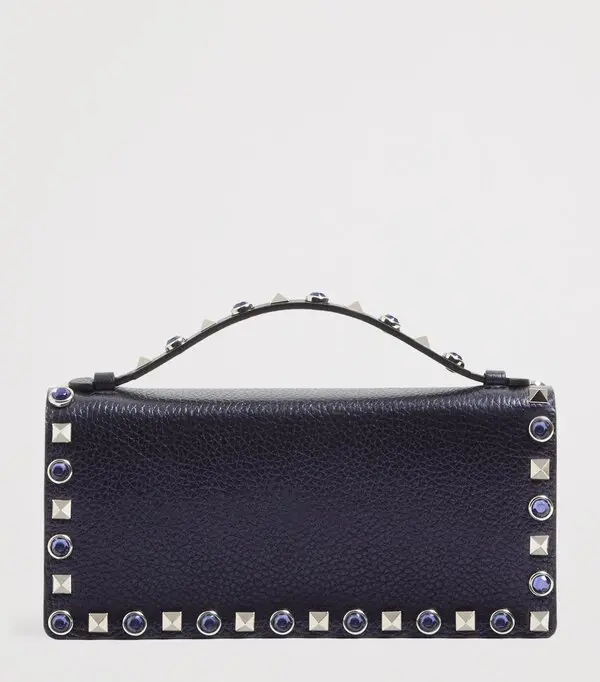 Valentino Garavani Leather Rockstud Chain Wallet