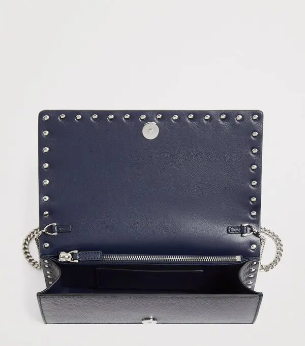 Valentino Garavani Leather Rockstud Chain Wallet