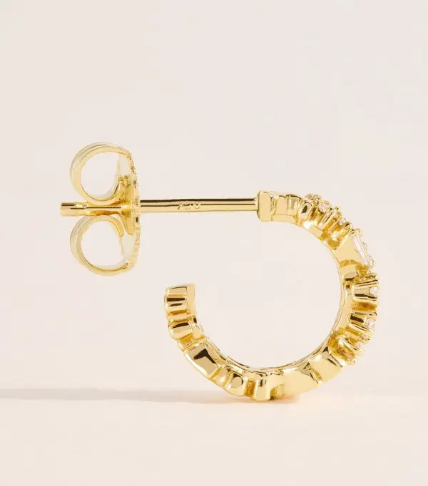 SUZANNE KALAN Yellow Diamond Hoop Earrings
