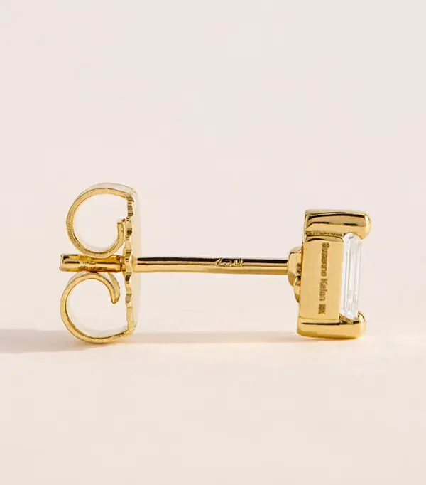 SUZANNE KALAN Yellow And Diamond Baguette Stud Earrings