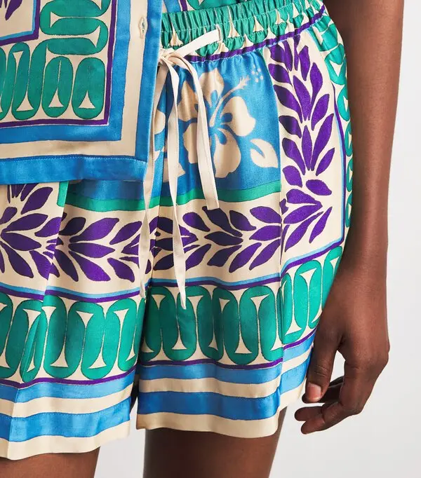 Sandro Floral Print Viscose Shorts