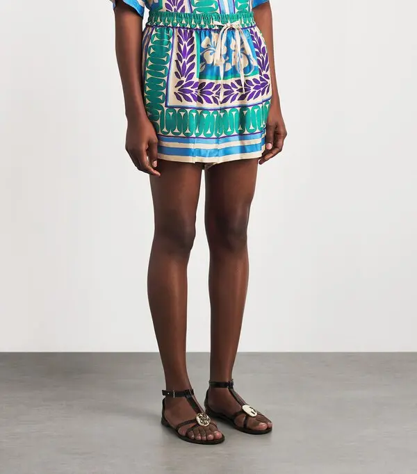 Sandro Floral Print Viscose Shorts