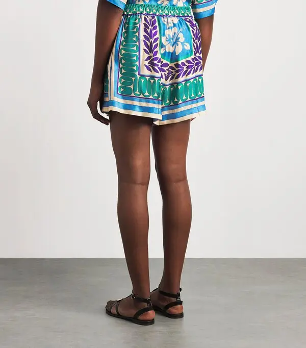 Sandro Floral Print Viscose Shorts