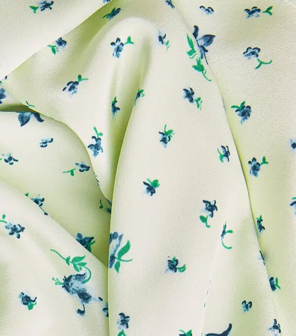 Alessandra Rich Silk Floral Print Maxi Dress