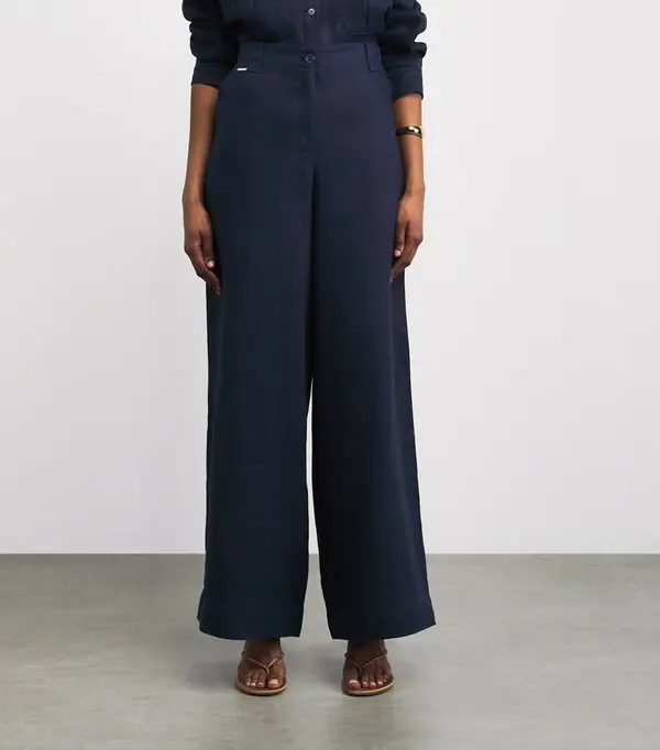 Melissa Odabash Serena Wide-leg Linen Trousers