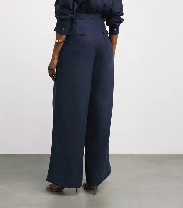 Melissa Odabash Serena Wide-leg Linen Trousers