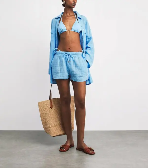 Melissa Odabash Cotton Abbie Drawstring Shorts