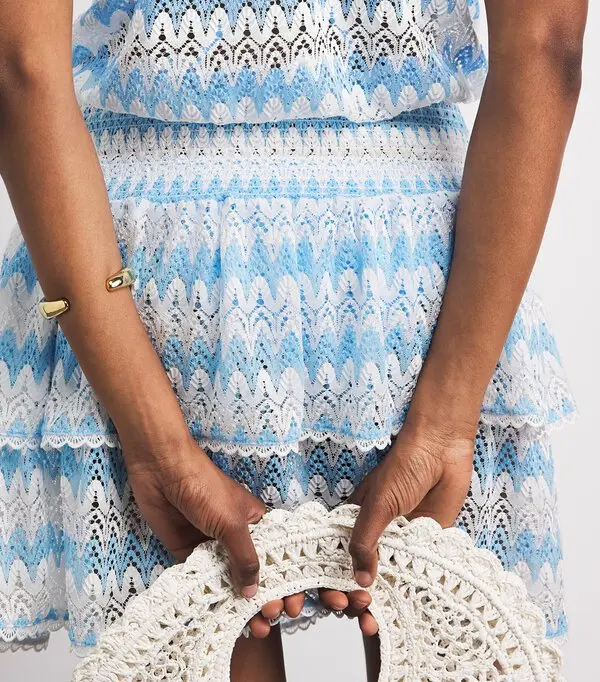 Melissa Odabash Crochet Remi Mini Dress - Blue