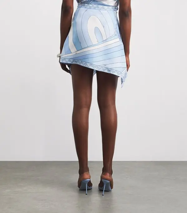 Emilio Pucci Silk Orchidee Print Mini Skirt