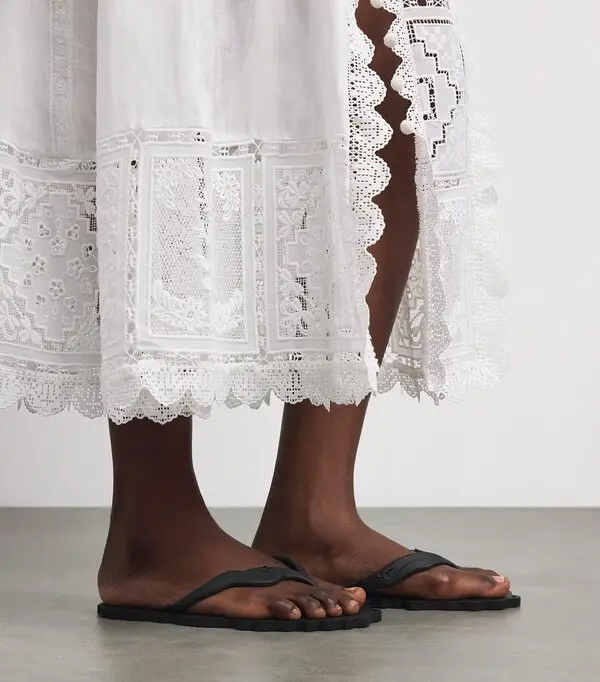 Zimmermann Seafoam Flip Flops - Black