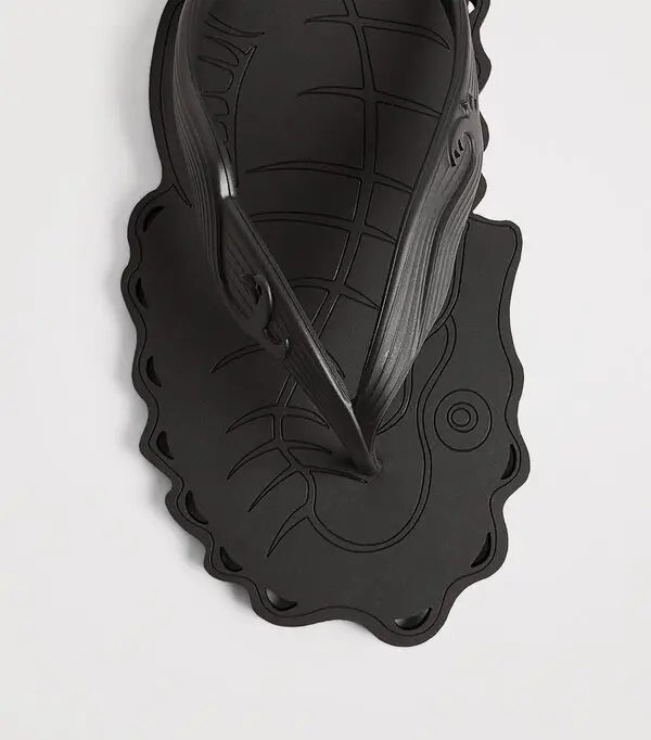 Zimmermann Seafoam Flip Flops - Black