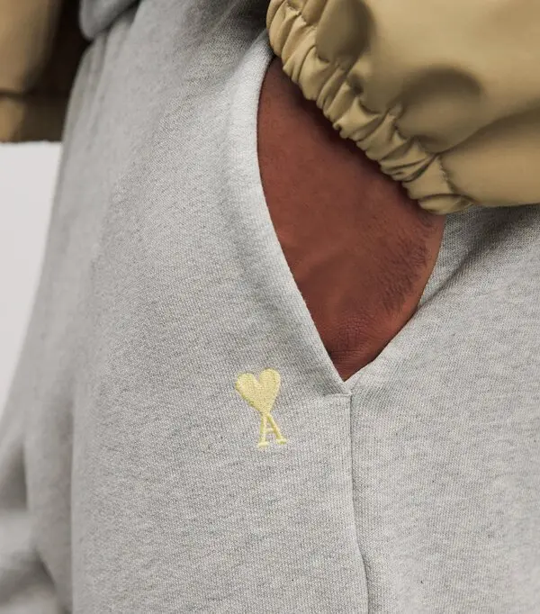 AMI Paris Cotton De Coeur Sweatpants - Grey
