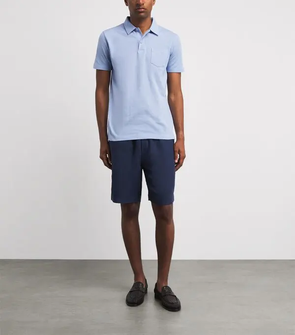 Sunspel Linen Drawstring Shorts - Navy