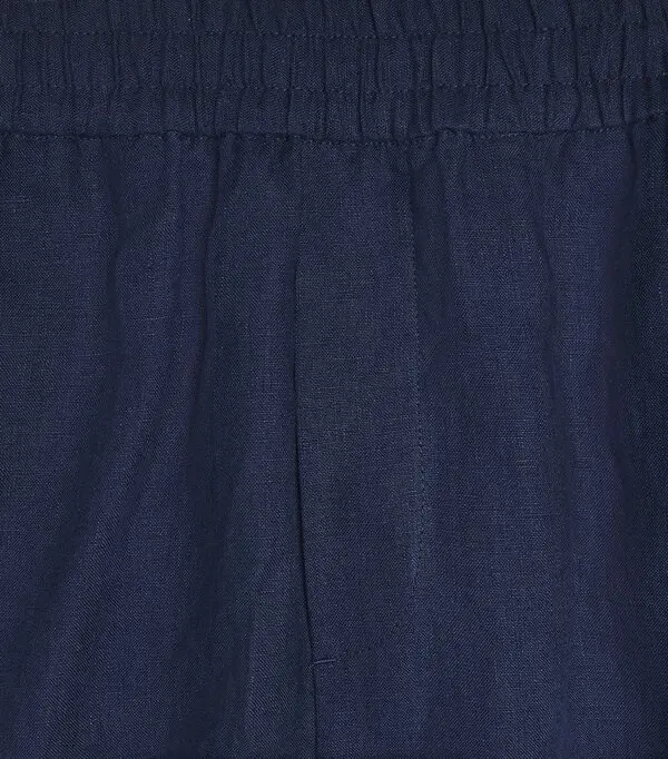 Sunspel Linen Drawstring Shorts - Navy