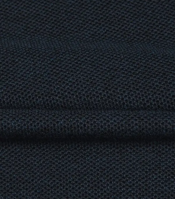 Sunspel Linen-silk Honeycomb Polo Shirt - Navy
