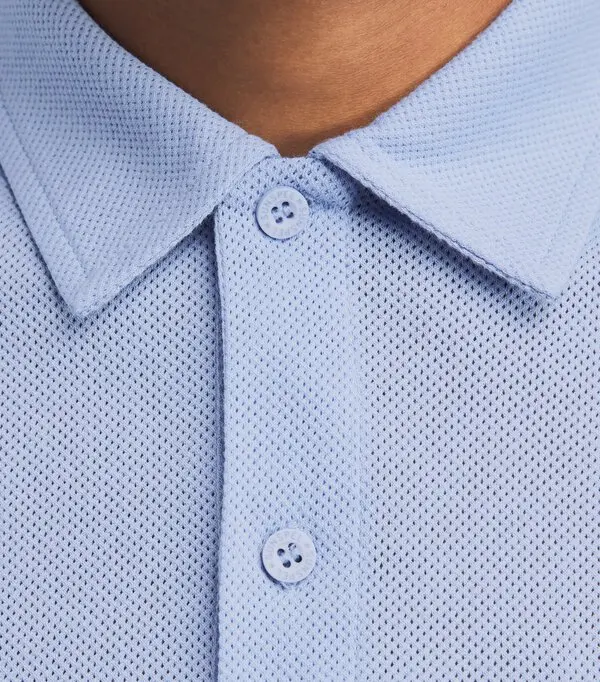 Sunspel Supima Cotton Riviera Polo Shirt - Blue