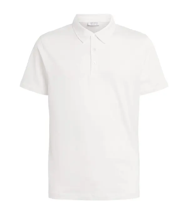 Sunspel Supima Cotton Polo Shirt - White