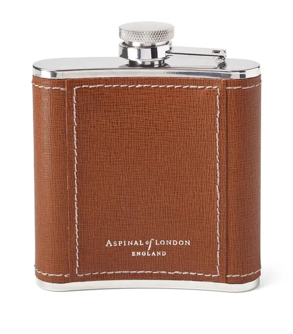 ASPINAL OF LONDON Leather Classic Hip Flask