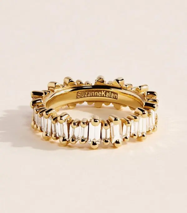 SUZANNE KALAN Bold Eternity Ring With Baguette Diamonds In 18k Yellow - Gold