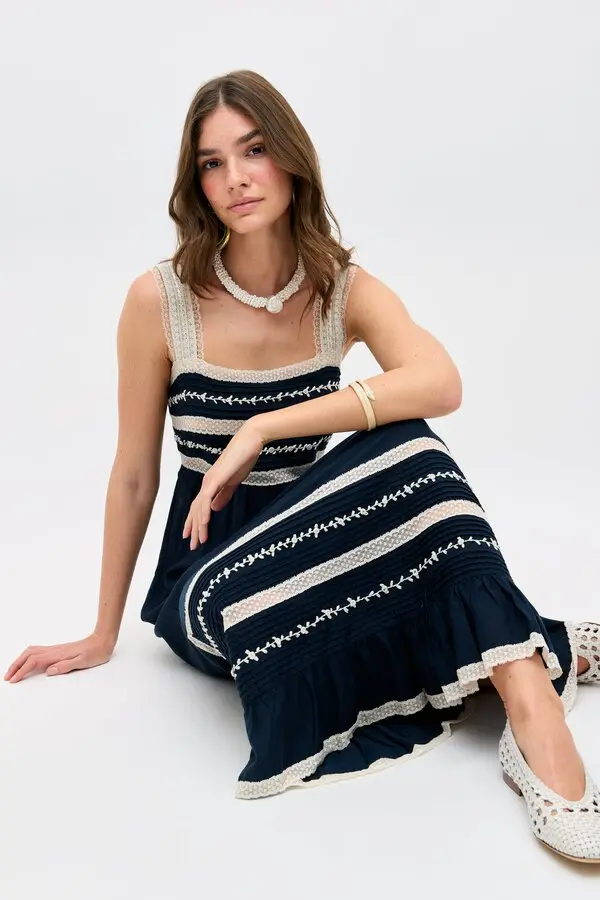 Rixo Malie Dress In Deep
