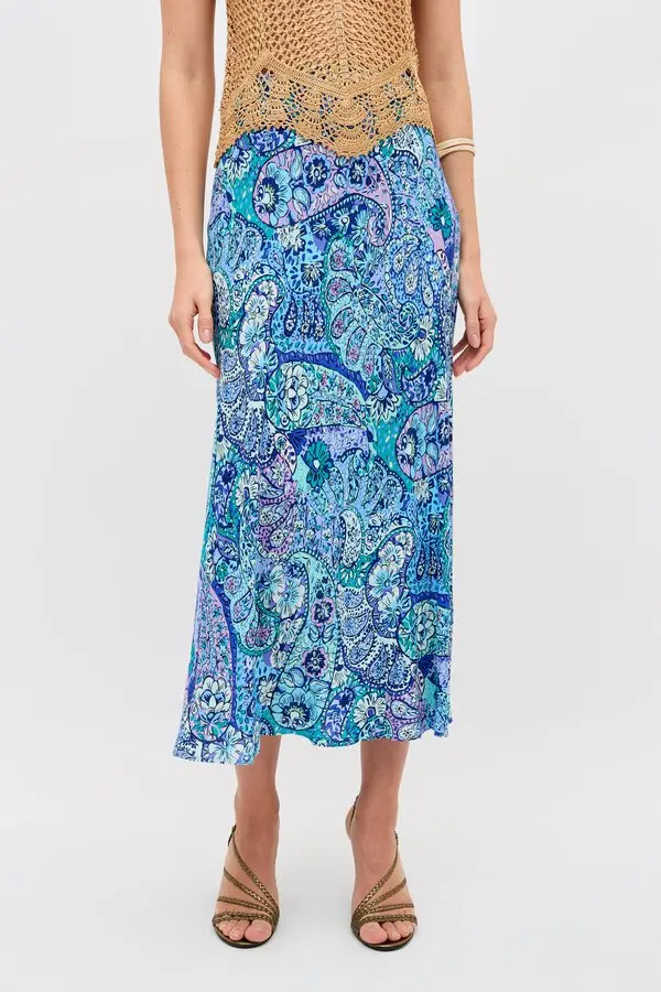 Rixo Kelly Paisley Floral Regular Skirt