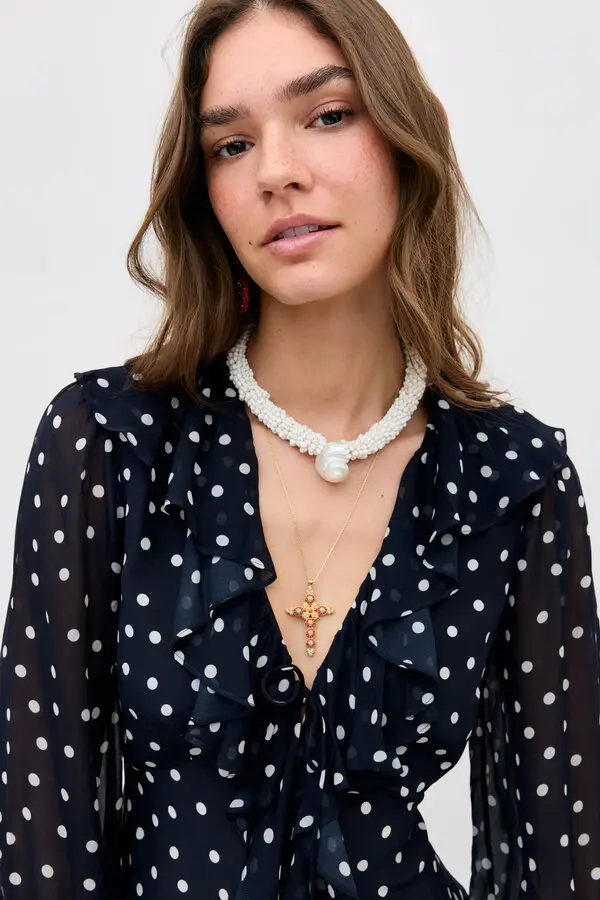 Rixo Layla Dot Regular Shirt