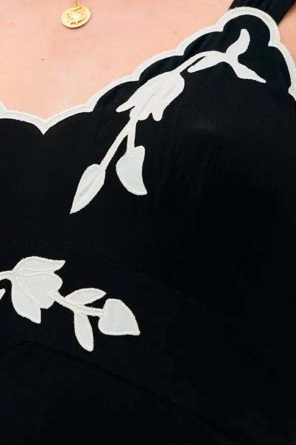 Rixo Julietta Tulipa Appliqué Maxi Dress