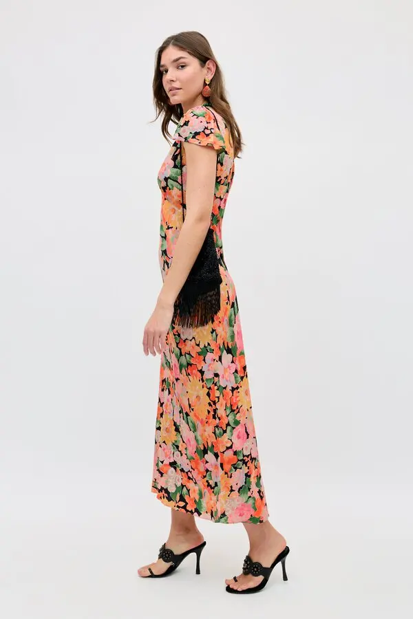 Rixo Cathy Chelsea Floral Dress - Orange