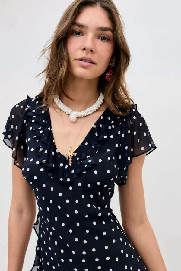 Rixo Tally Layla Dot Regular Dress