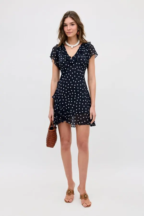 Rixo Tally Layla Dot Regular Dress