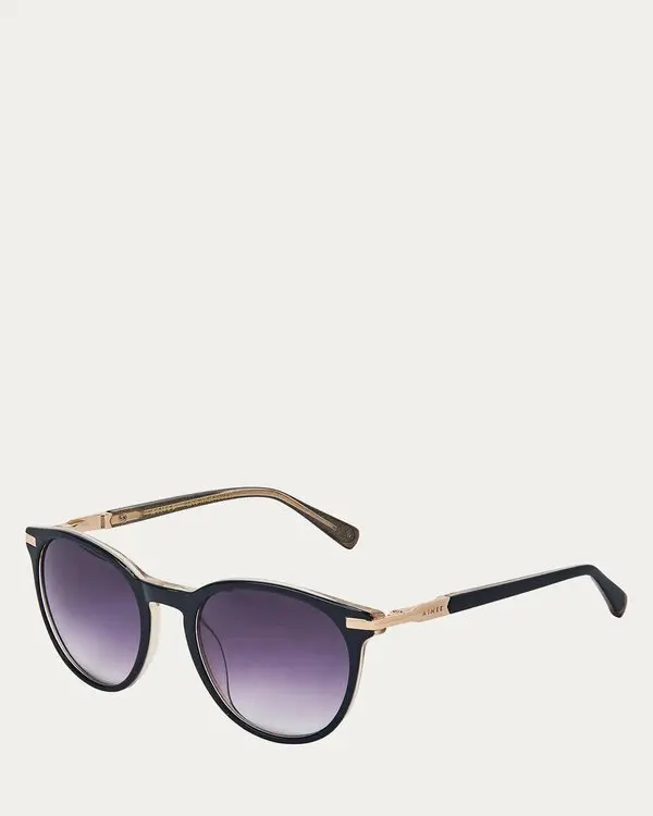 AIMEE Bondi Round Sunglasses - Black